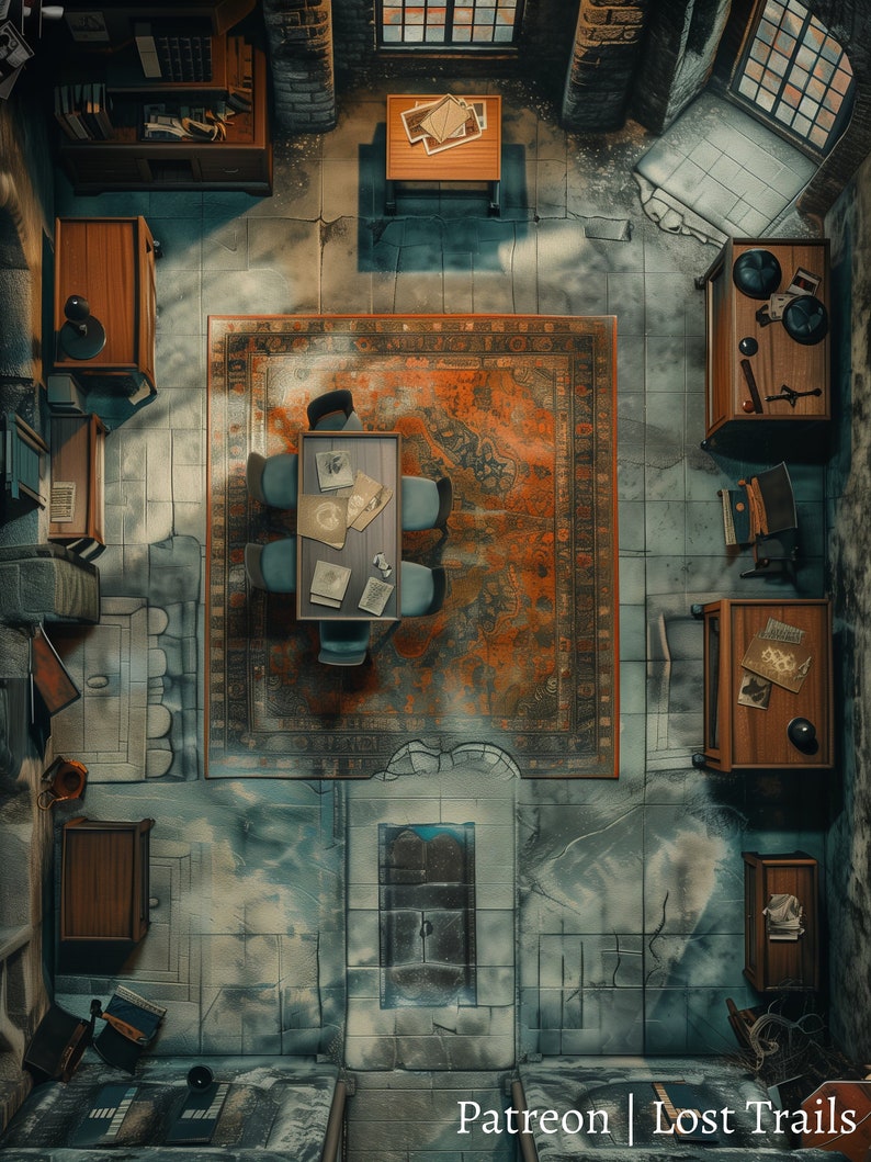 Library Battlemaps, Dnd Maps, D&D, Wizard's Academy, Pathfinder, Gridded Maps, Roll20, Dungeon ...
