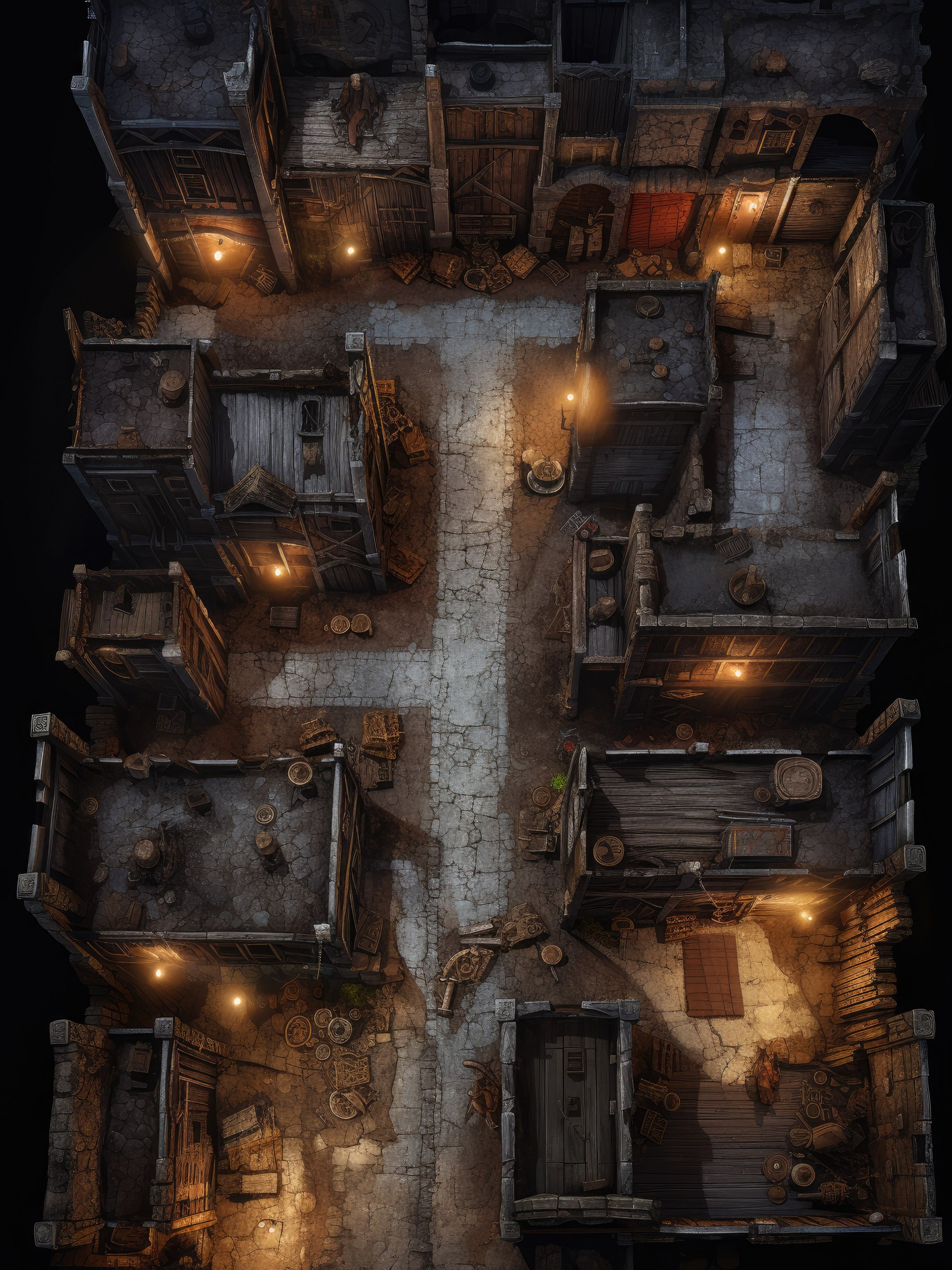 Dwarven City Battlemaps, Dnd Maps, D&D, Pathfinder, Gridded Maps ...