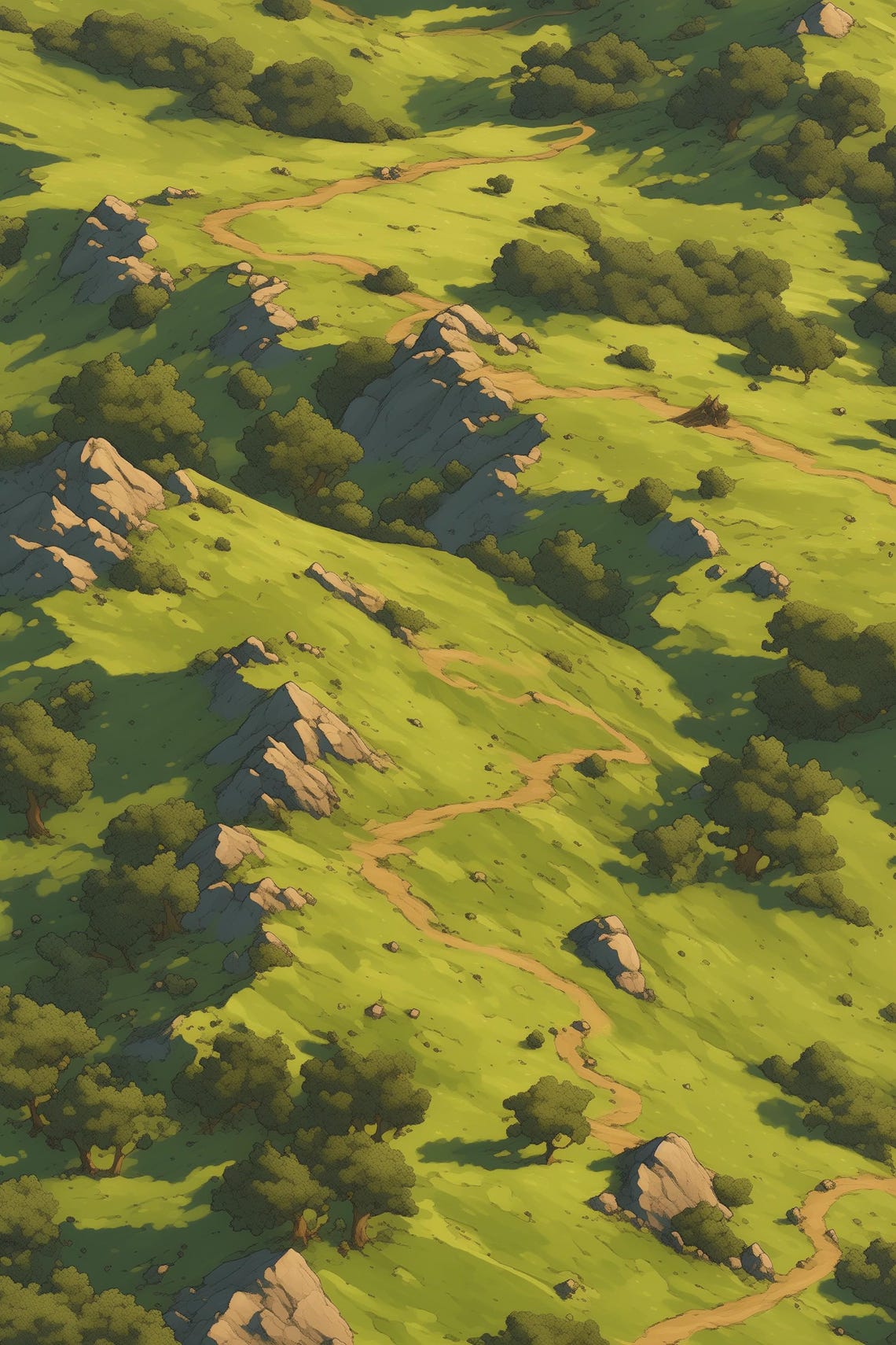 Grassland Battlemaps, Dnd Maps, Plains, D&D, City, Gridded Maps, Roll20 ...