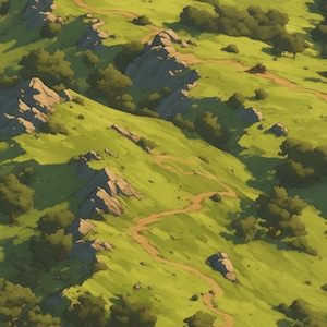 Grassland Battlemaps, Dnd Maps, Plains, D&D, City, Gridded Maps, Roll20 ...