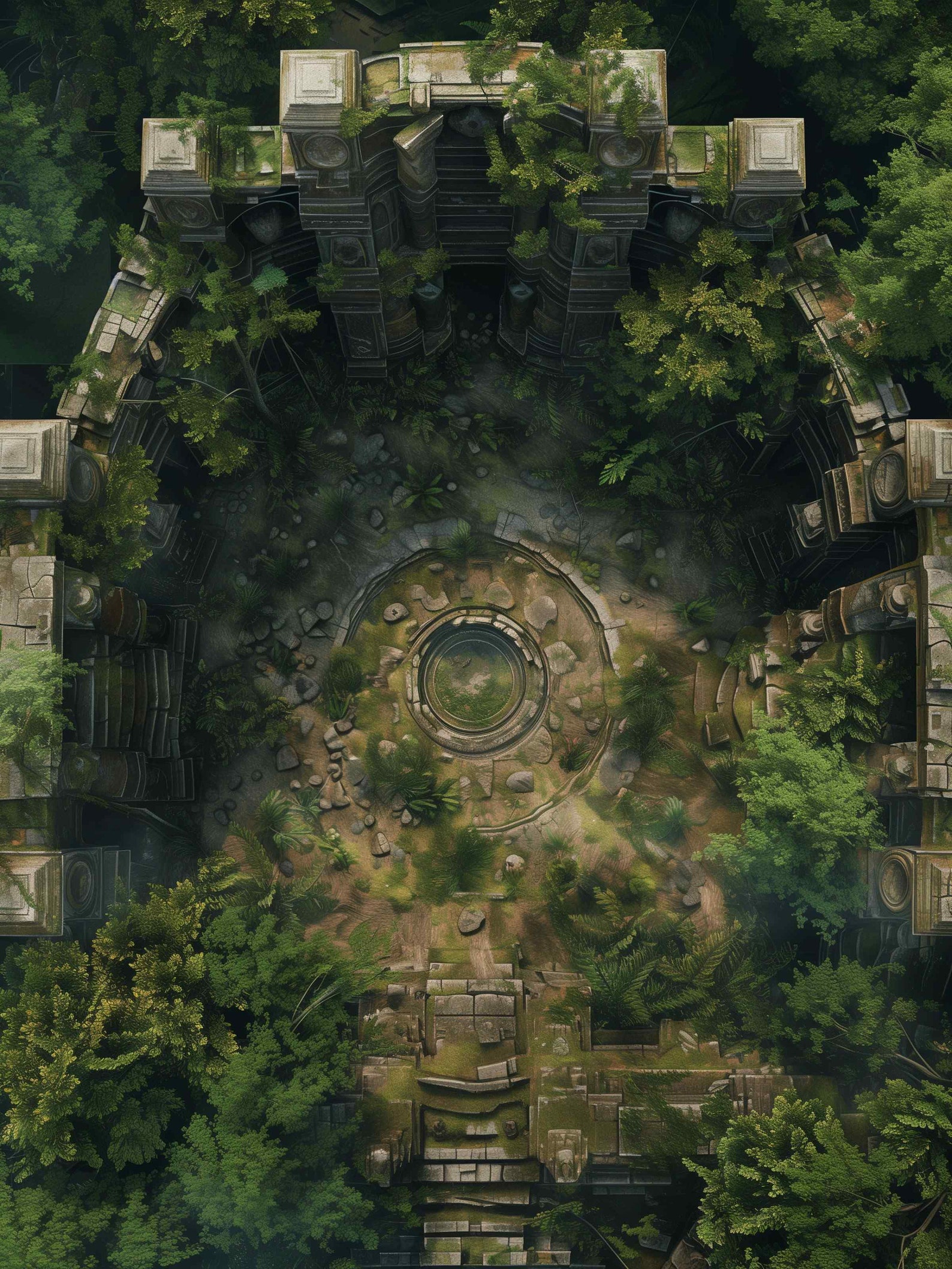 Ruins Battlemaps, Dnd Maps, D&D, Pathfinder, Ruin, Gridded Maps, Roll20 ...