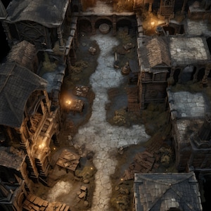 Dwarven City Battlemaps, Dnd Maps, D&D, Pathfinder, Gridded Maps ...