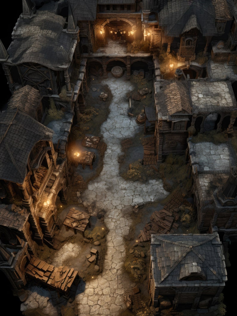 Dwarven City Battlemaps, Dnd Maps, D&D, Pathfinder, Gridded Maps ...