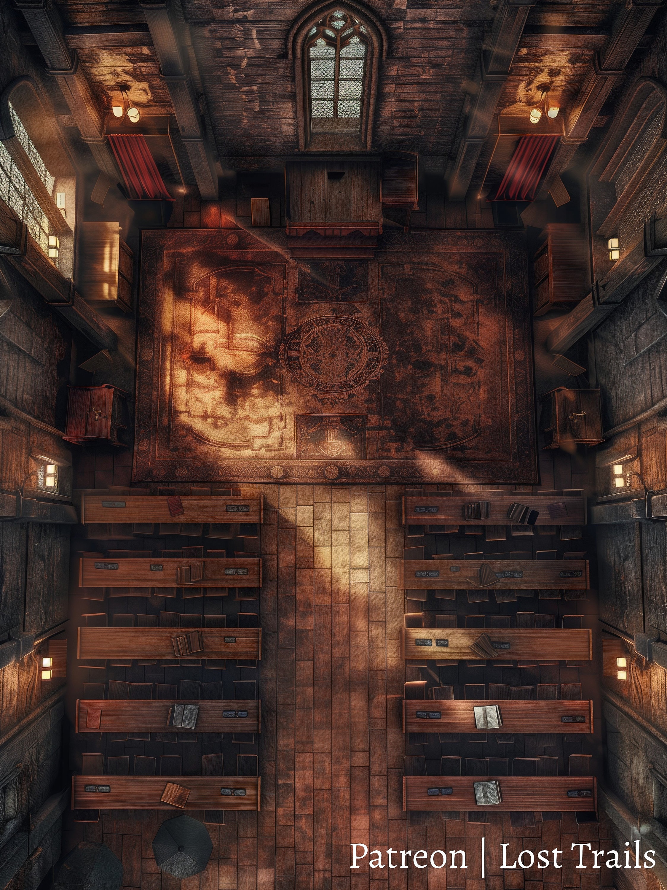 Library Battlemaps, Dnd Maps, D&D, Wizard's Academy, Pathfinder, Gridded Maps, Roll20, Dungeon ...