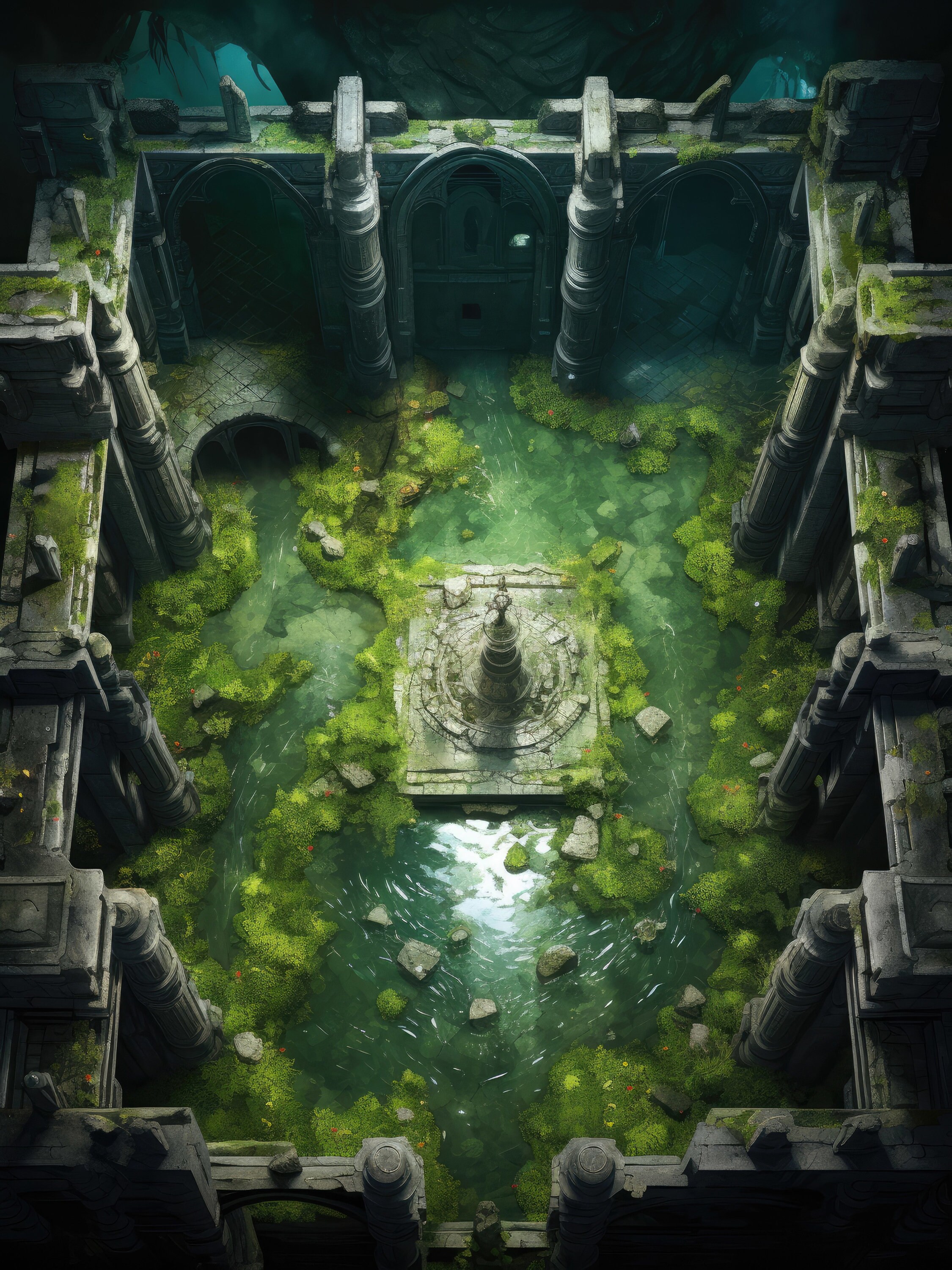 Swamp Battlemaps Dnd Maps Dandd Pathfinder Bog Marsh Gridded Maps Roll20 Dungeon Master
