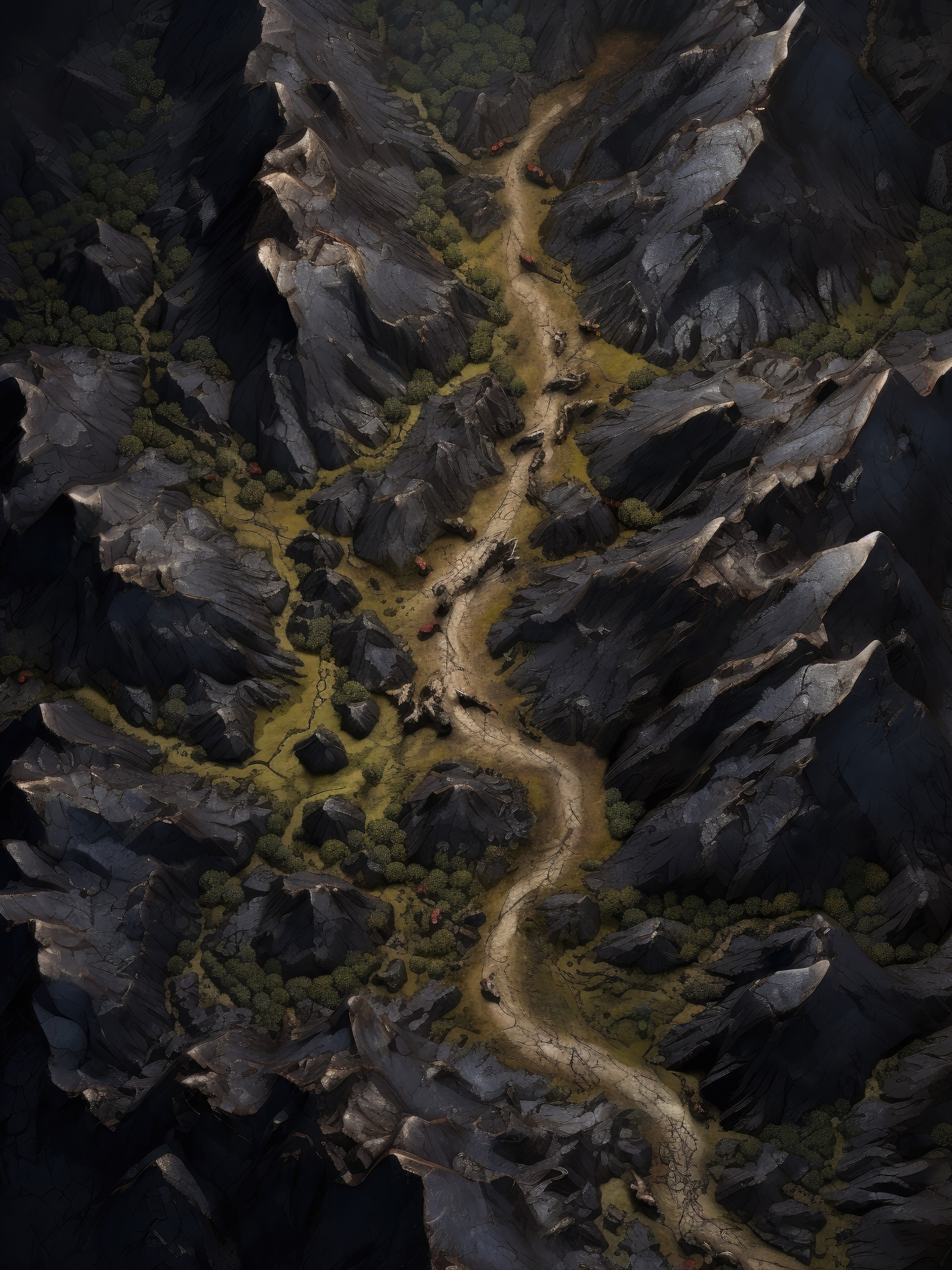 Mountain Battlemaps, Dnd Maps, Cave Map, River Map, D&D, Pathfinder ...