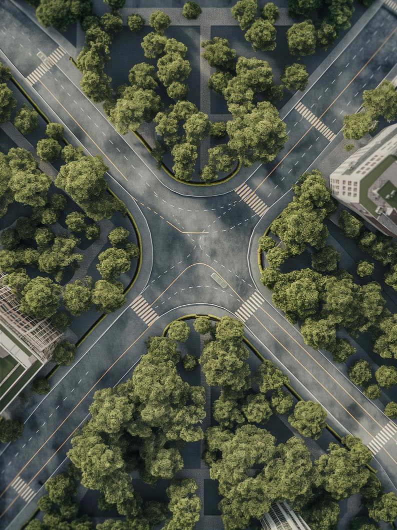 Modern City Battlemaps, Dnd Maps, Modern Maps, Cyberpunk, City, Gridded ...