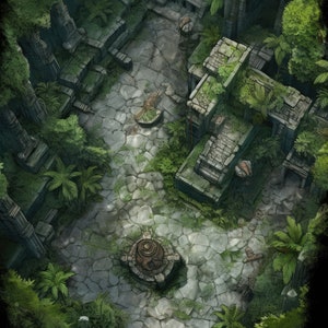 Jungle Battlemaps, Dnd Maps, Waterfall, River, Gridded Maps, D&D, Rpg ...