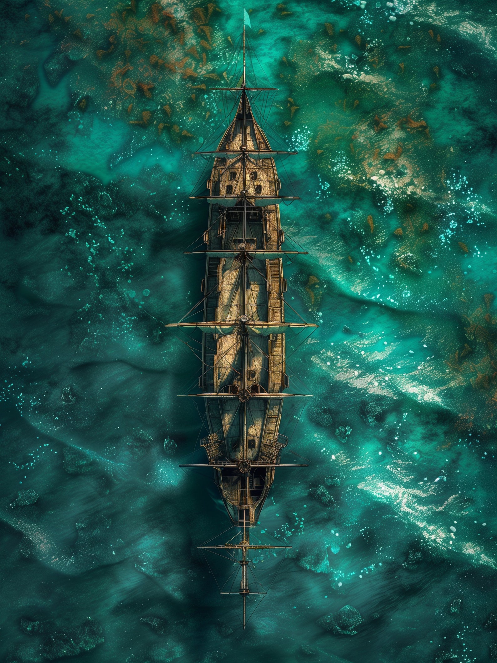 Ship Battlemaps, Dnd Maps, Pirate, D&D, Pathfinder, Ocean, Gridded Maps ...