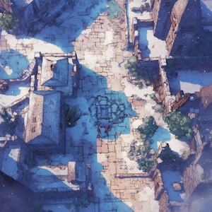 Winter Ruins Battlemaps, Dnd Maps, Ruins, Arctic, Ice, D&D, Fantasy ...