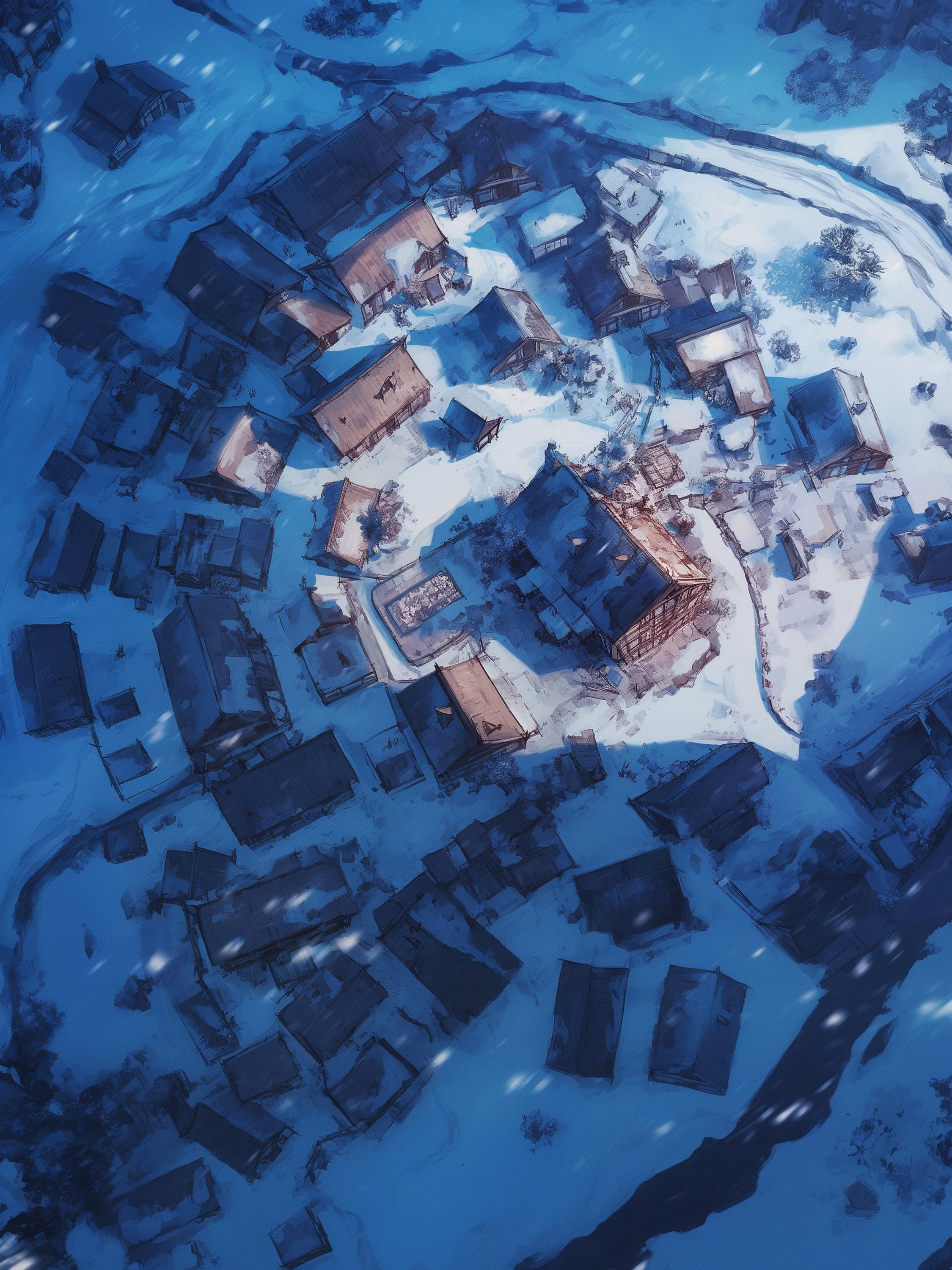 Winter Ruins Battlemaps, Dnd Maps, Ruins, Arctic, Ice, D&D, Fantasy ...