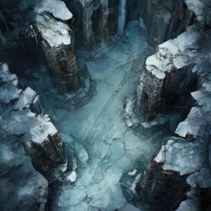 Winter Battlemaps, Dnd Maps, Iceberg, Tundra, D&D, Pathfinder, Gridded ...