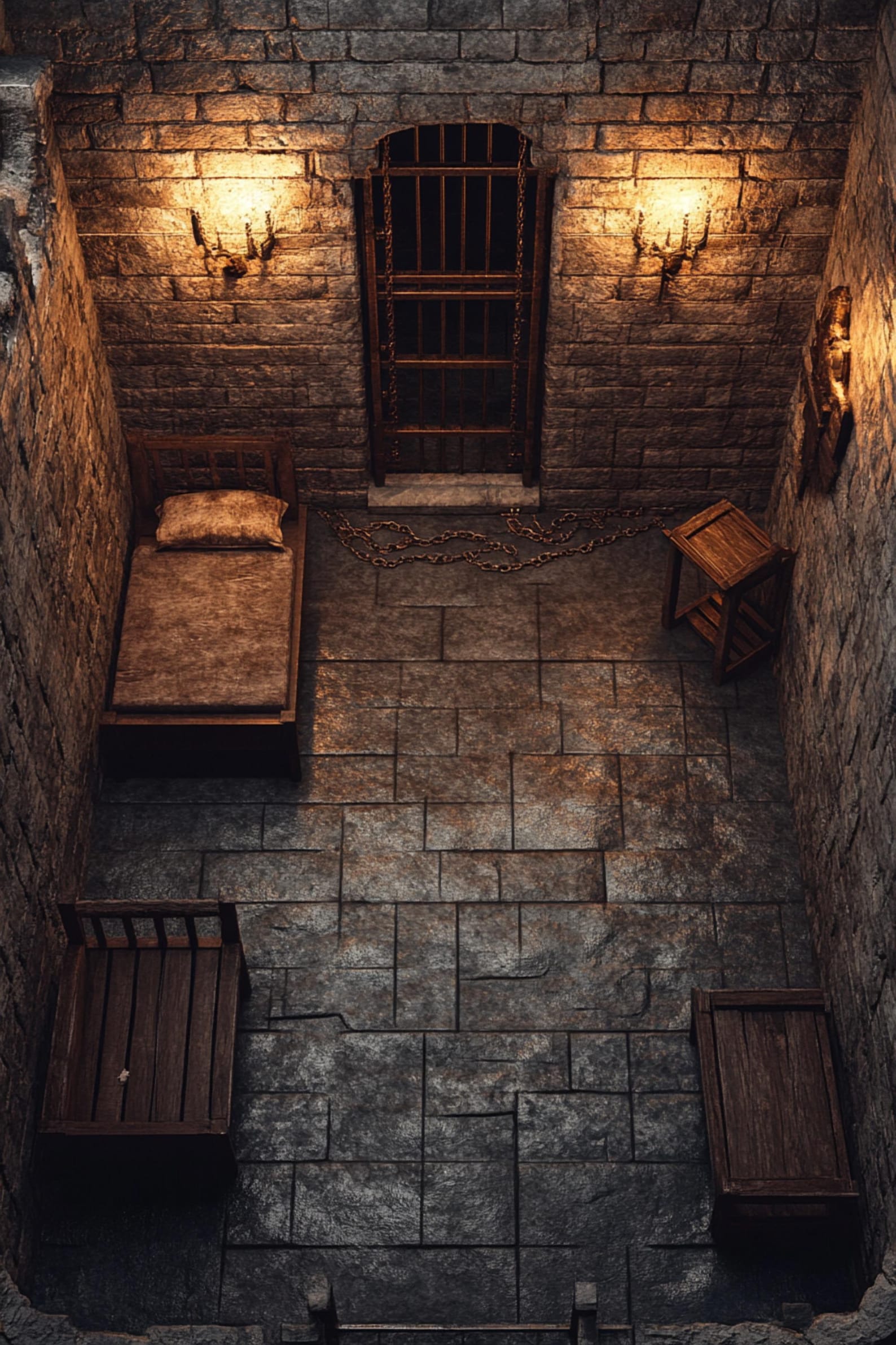 Jail Battlemaps, Dnd Maps, Prison, Dungeon, D&D, Pathfinder, Gridded ...