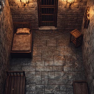 Jail Battlemaps, Dnd Maps, Prison, Dungeon, D&D, Pathfinder, Gridded ...