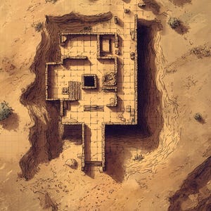 Pyramid Battlemaps, Desert, Dnd Maps, Ruins, D&D, Dungeon, Gridded Maps ...