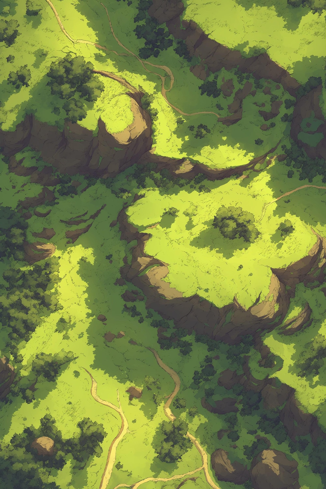 Grassland Battlemaps, Dnd Maps, Plains, D&D, City, Gridded Maps, Roll20, Dungeon Master ...