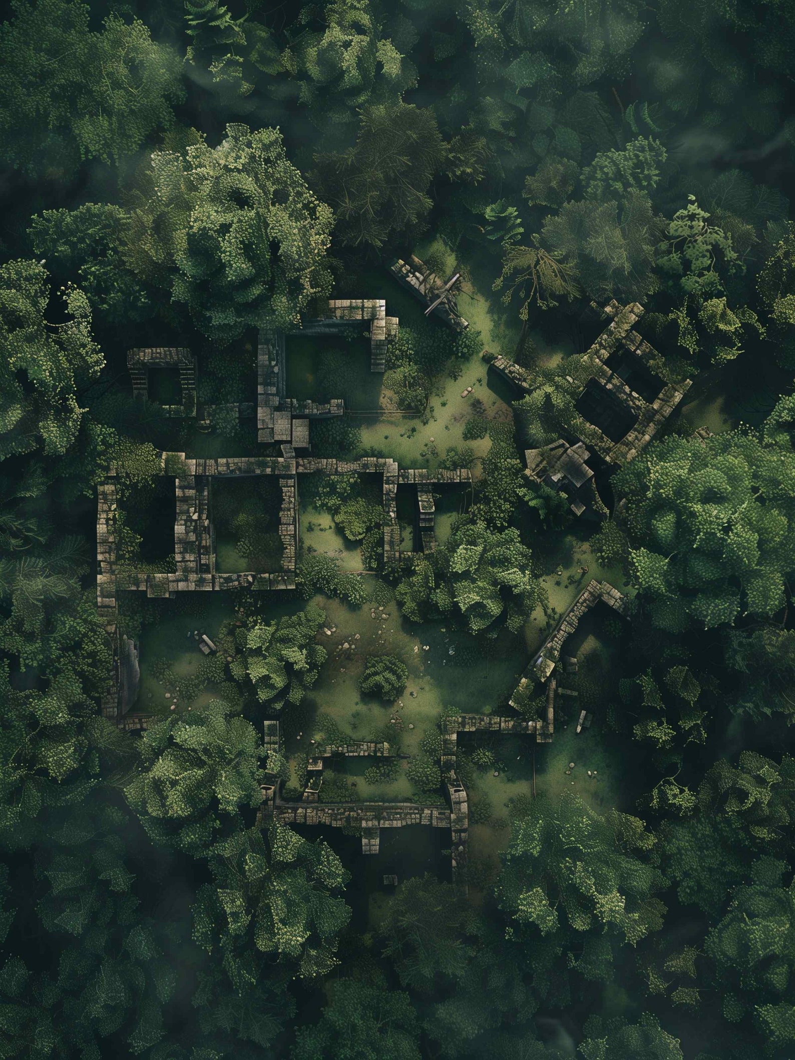 Ruins Battlemaps, Dnd Maps, D&D, Pathfinder, Ruin, Gridded Maps, Roll20 ...
