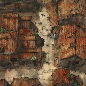 City Battlemaps, Town, Village, Dnd Maps, D&D, Pathfinder, Gridded Maps ...