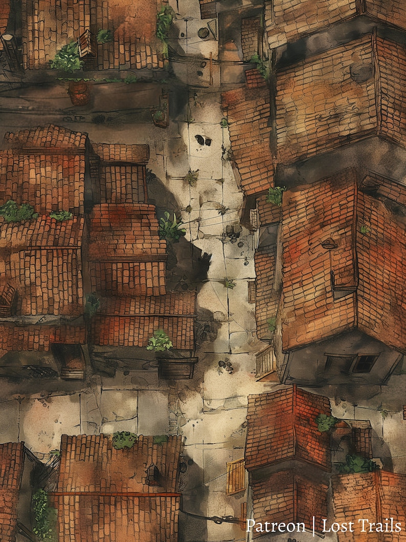 City Battlemaps, Town, Village, Dnd Maps, D&D, Pathfinder, Gridded Maps ...