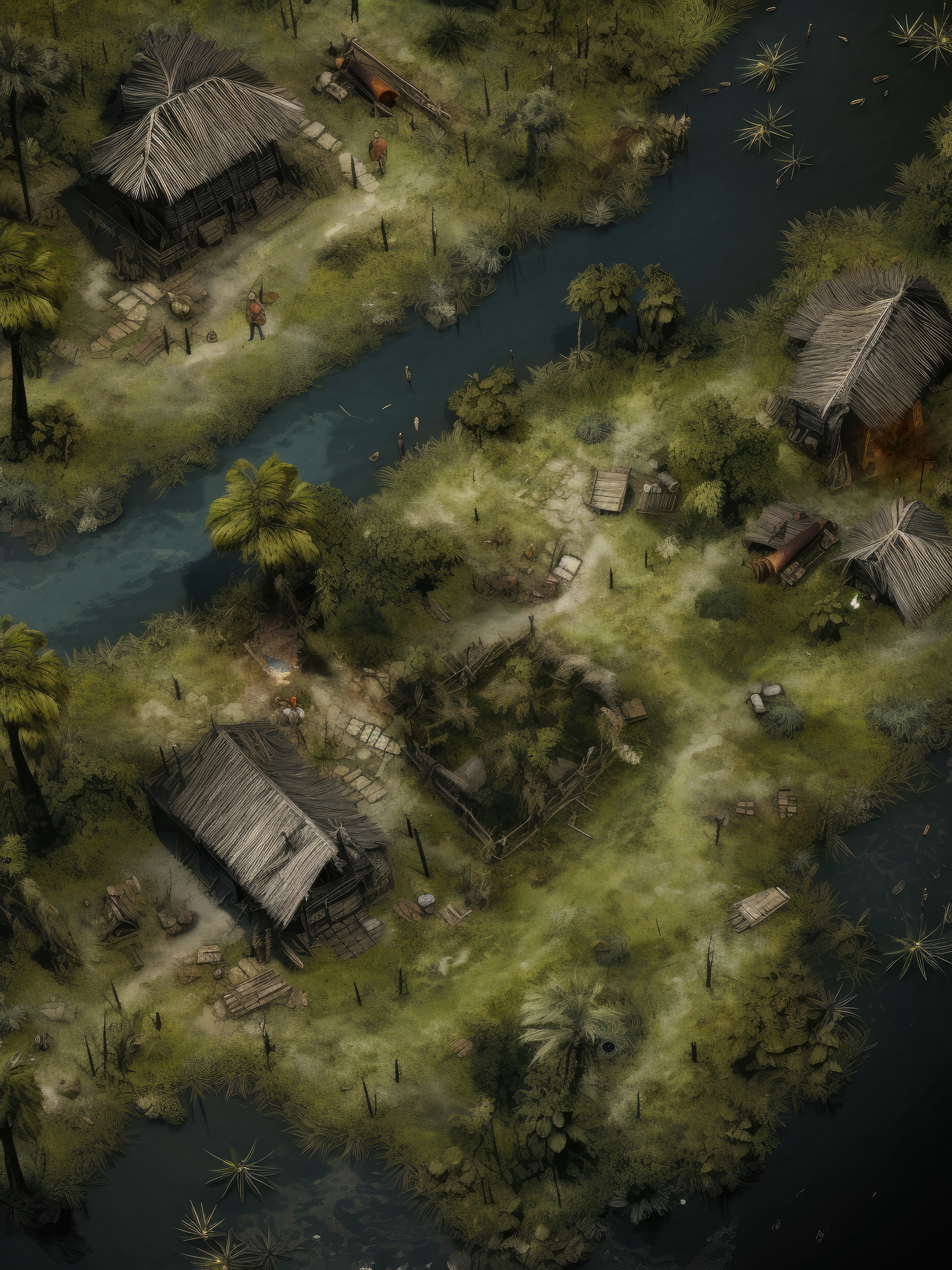 Swamp Battlemaps, Dnd Maps, D&D, Pathfinder, Bog, Marsh, Gridded Maps ...
