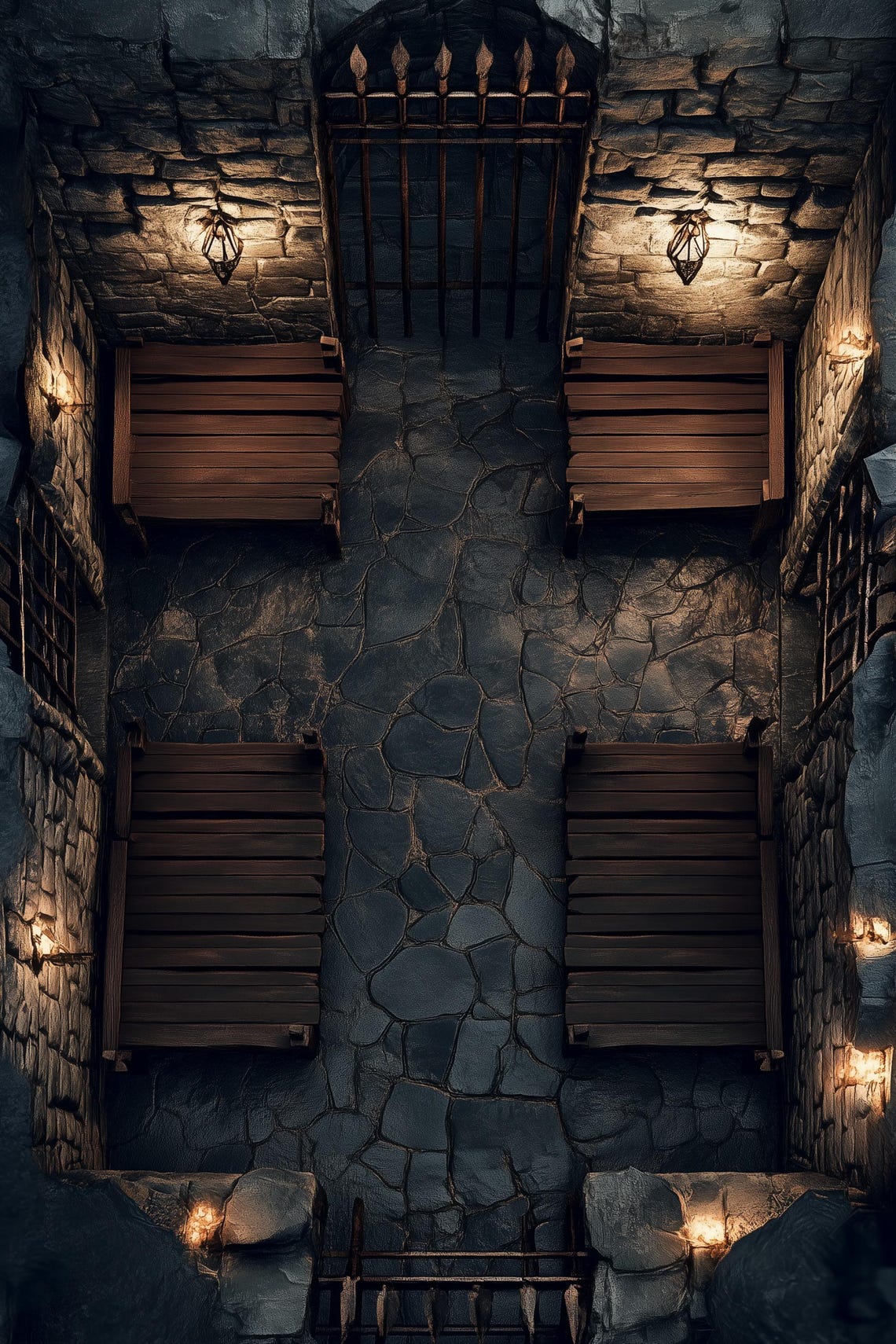 Jail Battlemaps, Dnd Maps, Prison, Dungeon, D&D, Pathfinder, Gridded ...