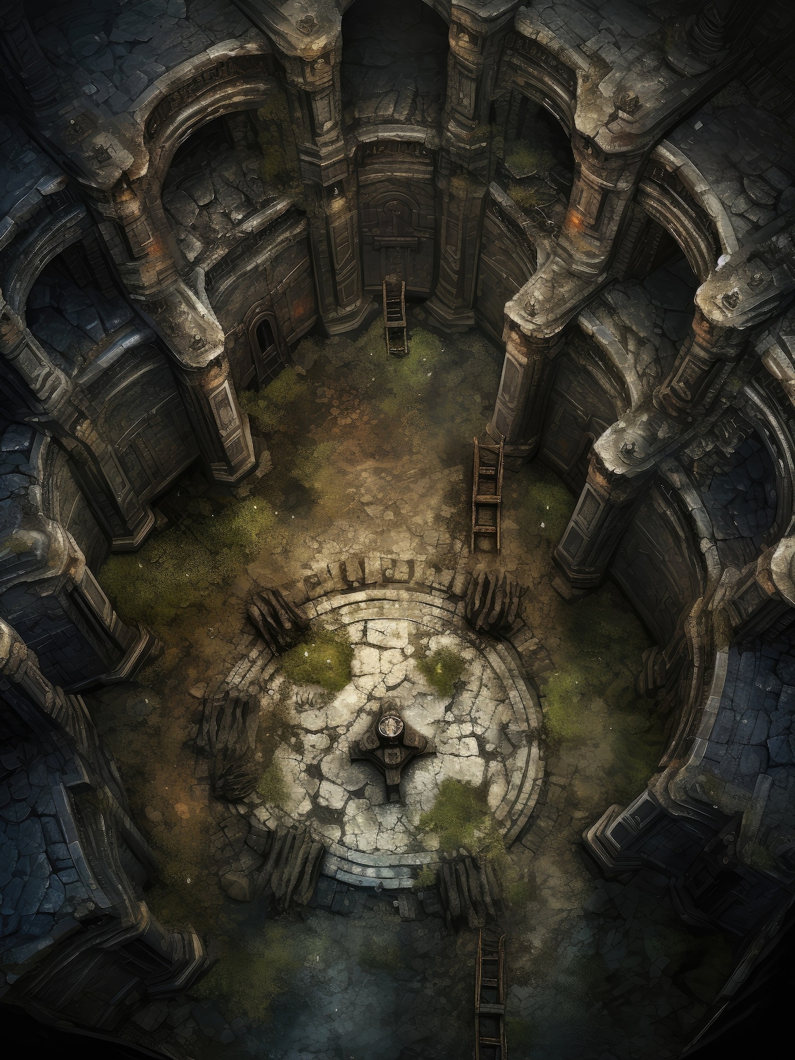 Dwarven City Battlemaps, Dnd Maps, D&D, Pathfinder, Gridded Maps ...