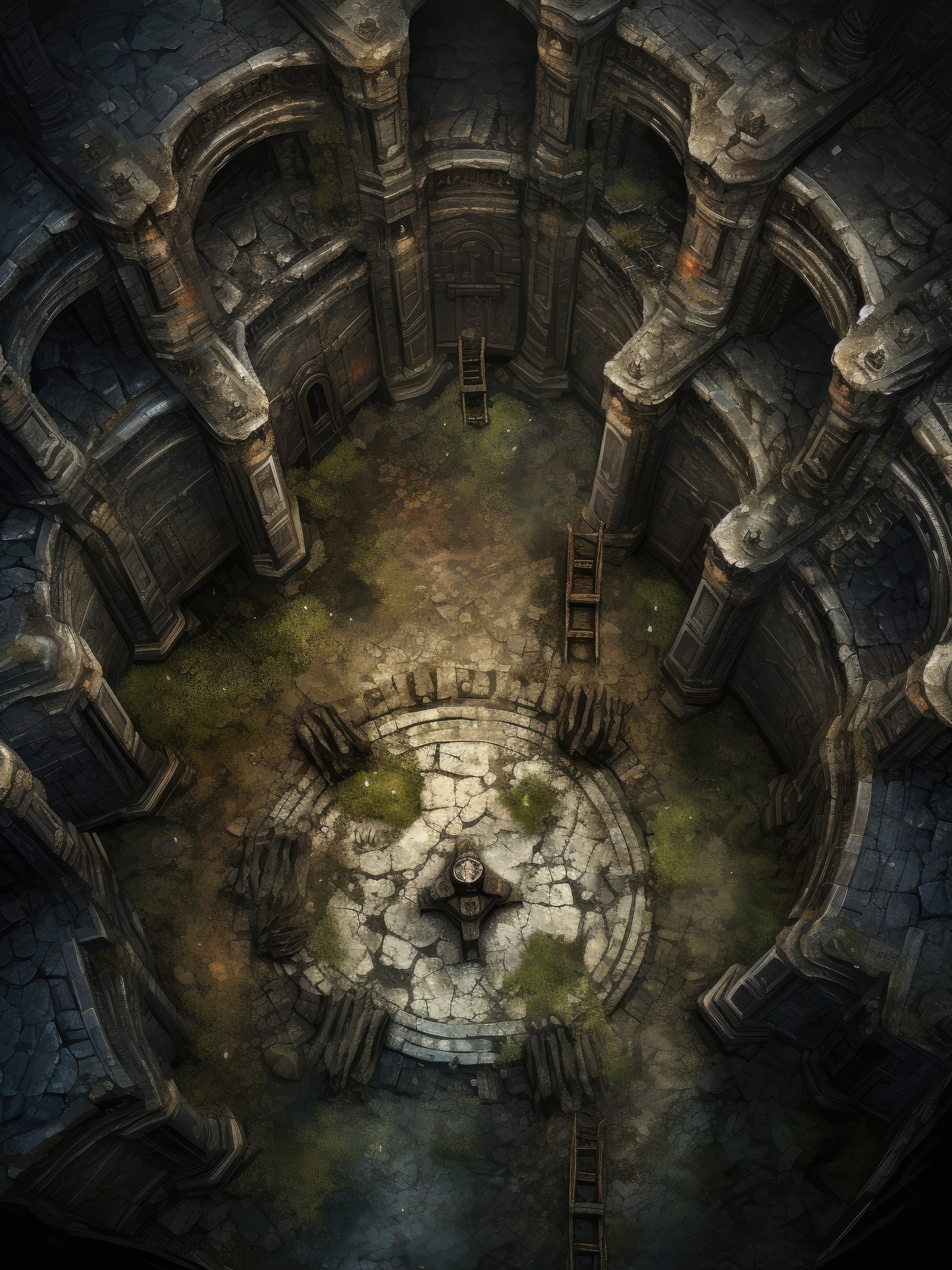 Dwarven City Battlemaps, Dnd Maps, D&D, Pathfinder, Gridded Maps ...