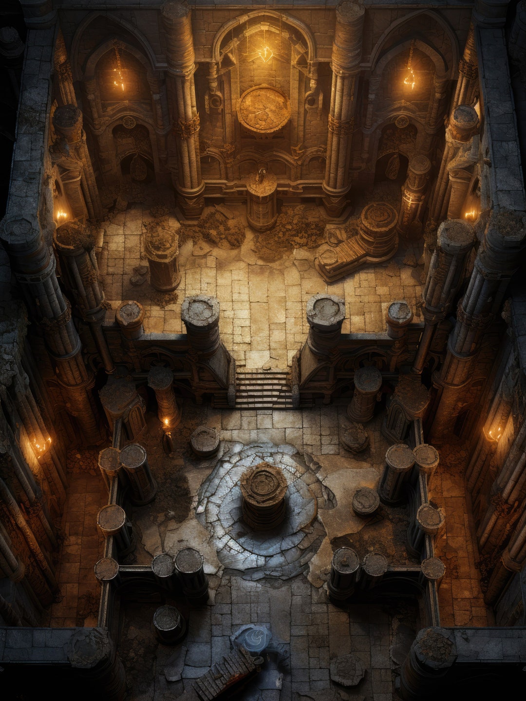 Dwarven City Battlemaps, Dnd Maps, D&D, Pathfinder, Gridded Maps ...