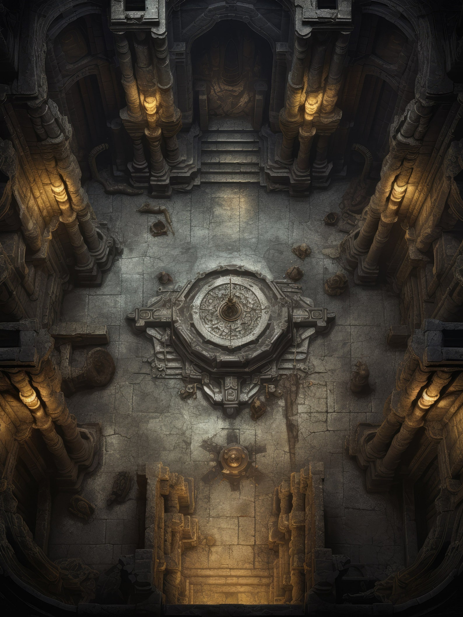 Dwarven City Battlemaps, Dnd Maps, D&D, Pathfinder, Gridded Maps ...