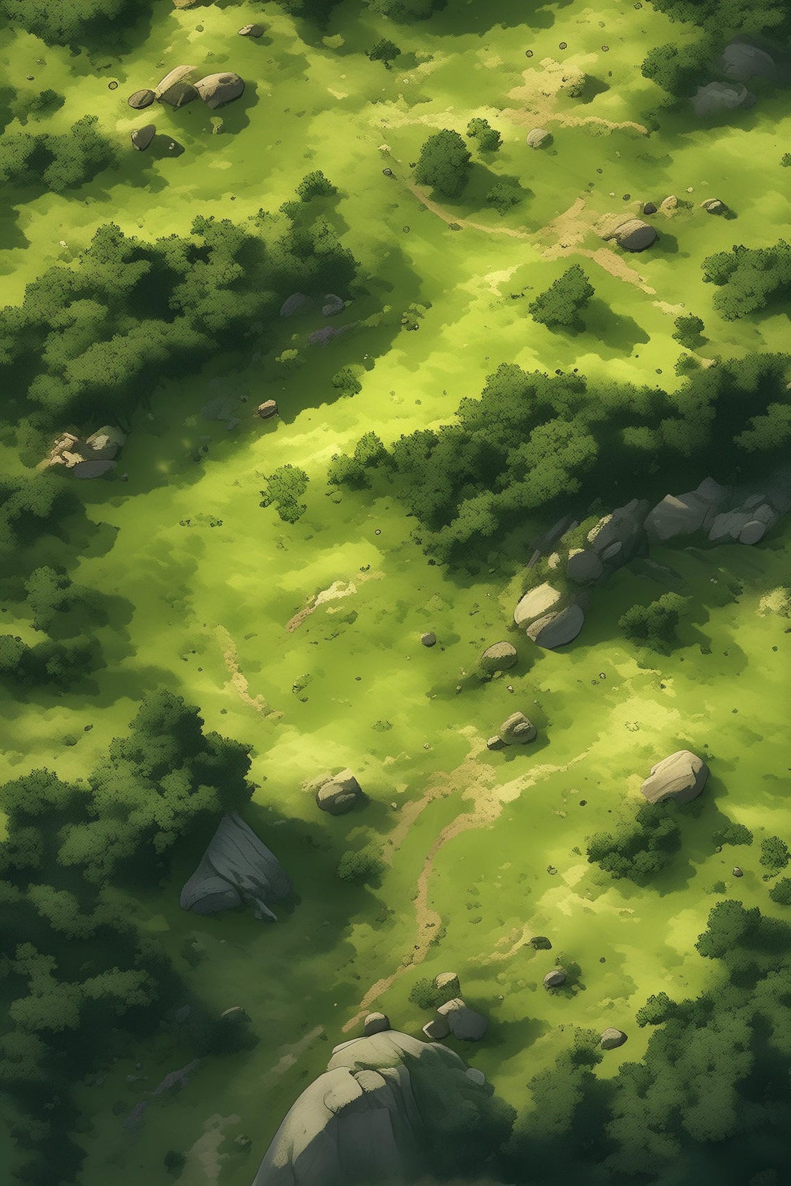 Grassland Battlemaps, Dnd Maps, Plains, D&D, City, Gridded Maps, Roll20 ...