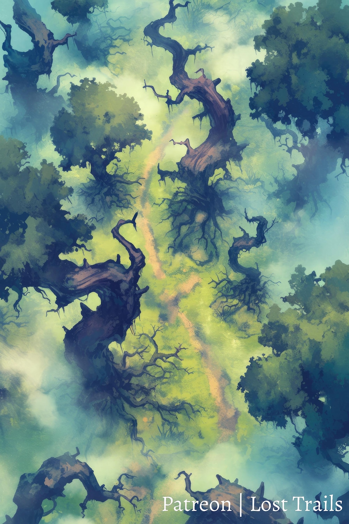 Swamp Battlemaps, Dnd Maps, Marsh, Moor, D&D, Ruin, Feywild, Gridded ...