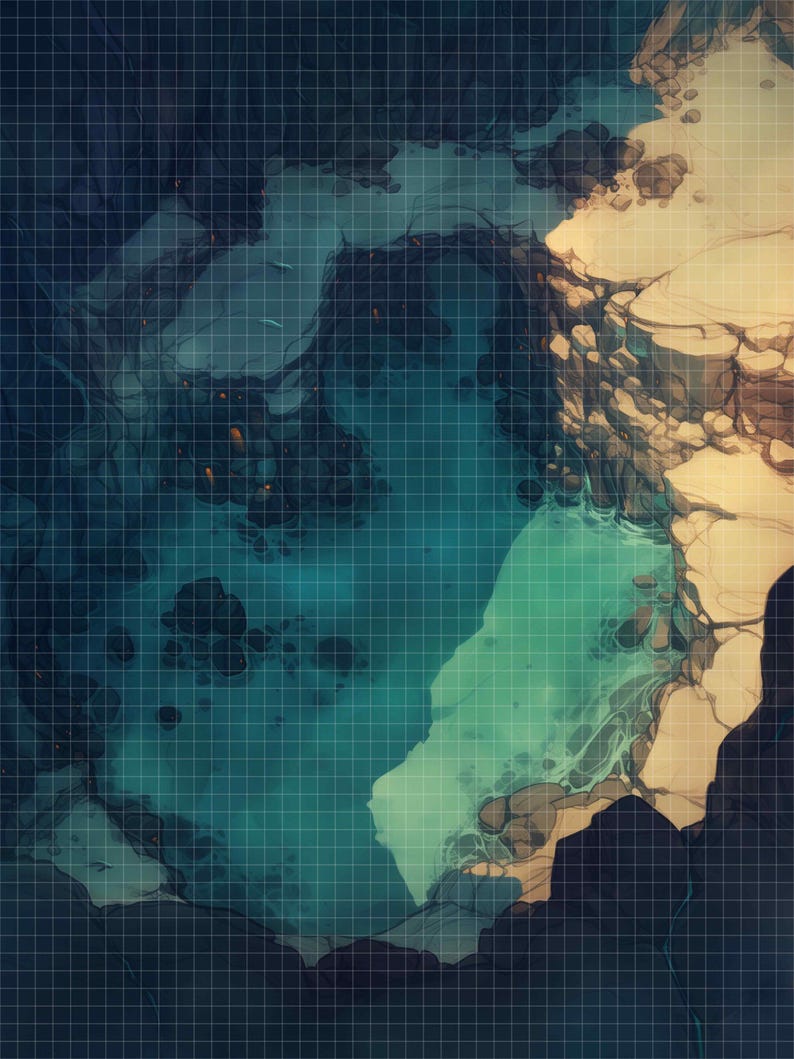 Beach Battlemaps, Island Map, Dnd Maps, D&D, Coastal, Sea, Gridded Maps ...