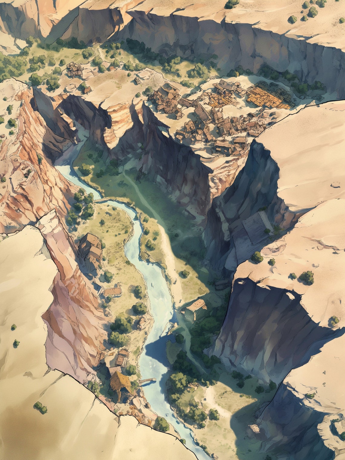 Desert Battlemaps, Dnd Maps, Wasteland, Wild West, Canyon, D&D ...