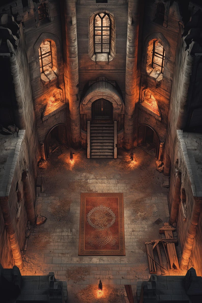 Jail Battlemaps, Dnd Maps, Prison, Dungeon, D&D, Pathfinder, Gridded ...