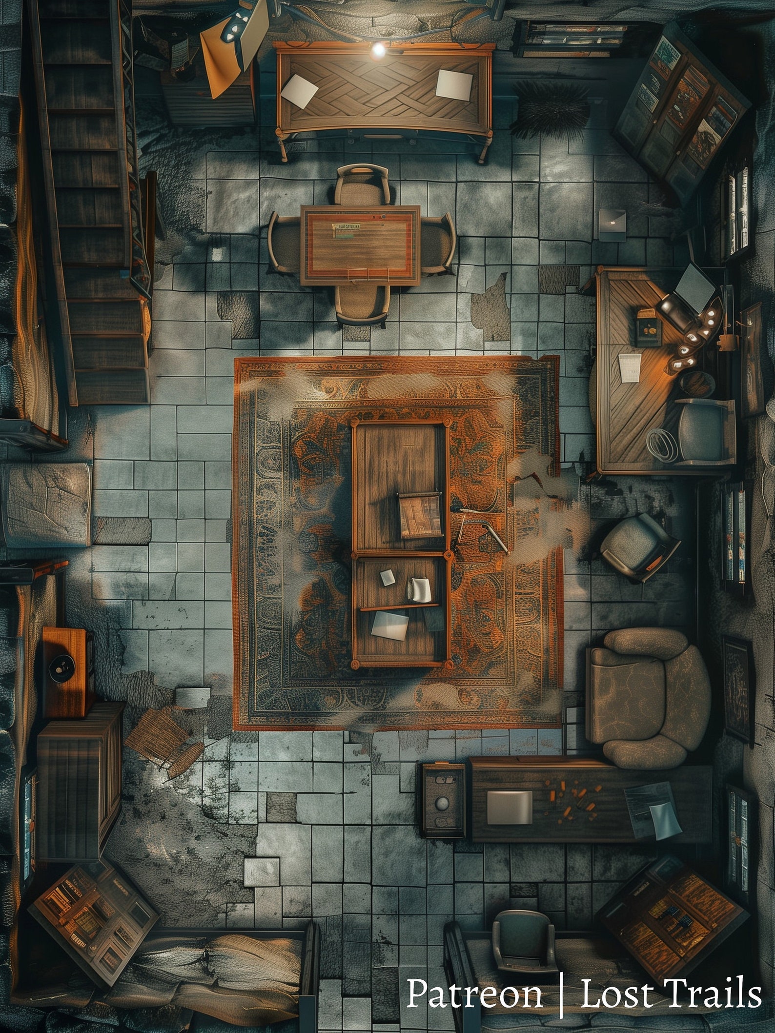 Library Battlemaps, Dnd Maps, D&D, Wizard's Academy, Pathfinder ...