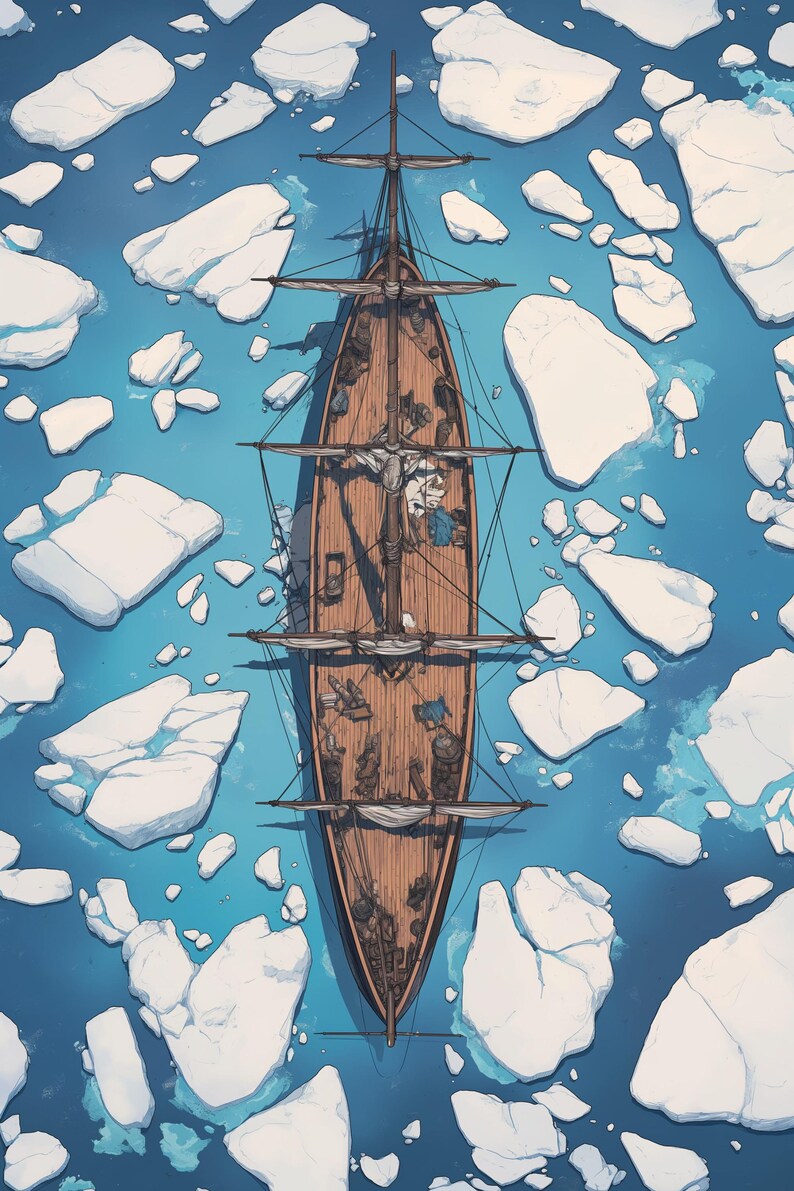 Ice Battlemaps, Snow, Dnd Maps, Winter, Arctic, D&D, Tundra, Gridded ...