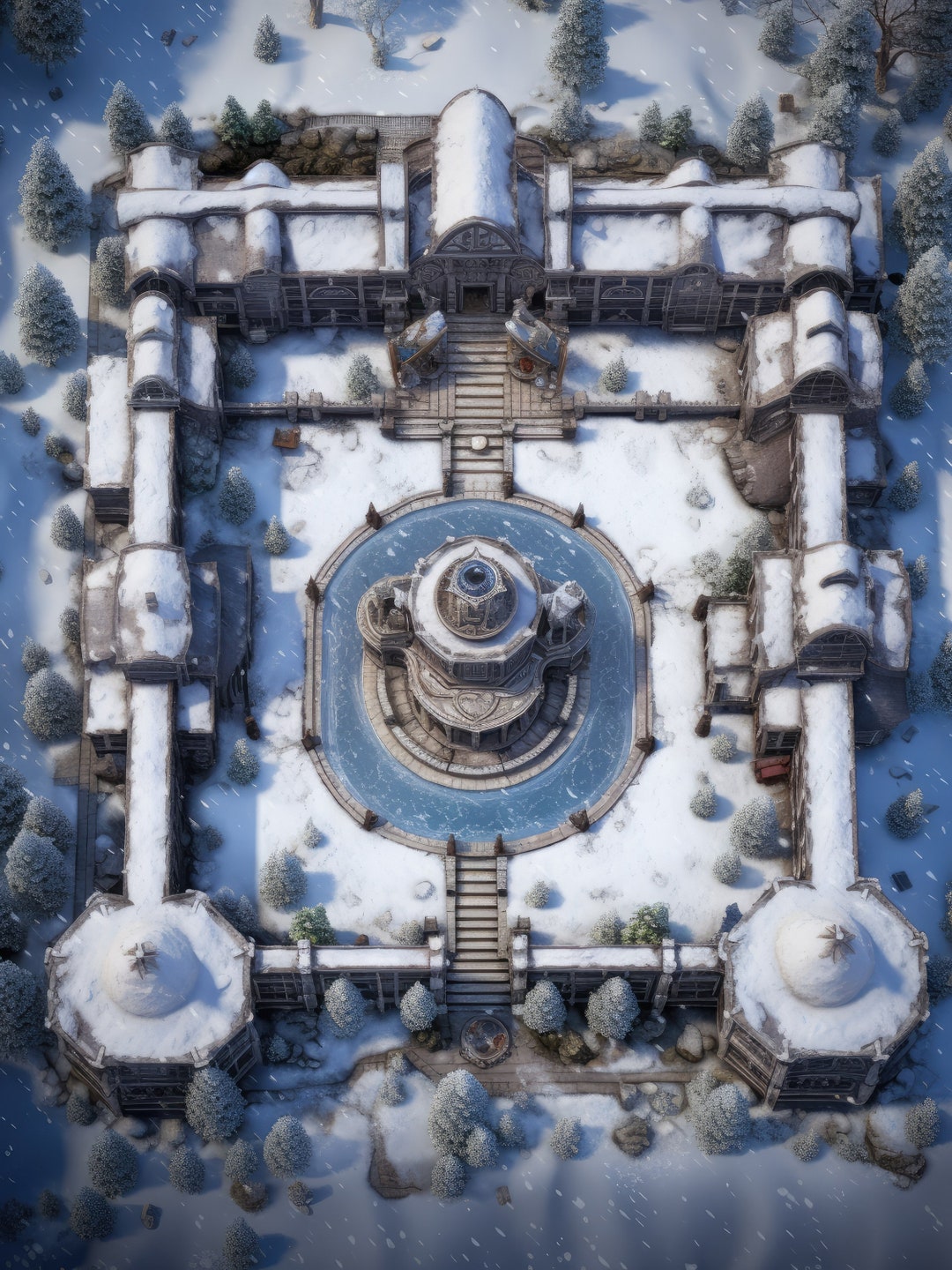 Winter Battlemaps, Dnd Maps, Iceberg, Tundra, D&D, Pathfinder, Gridded ...