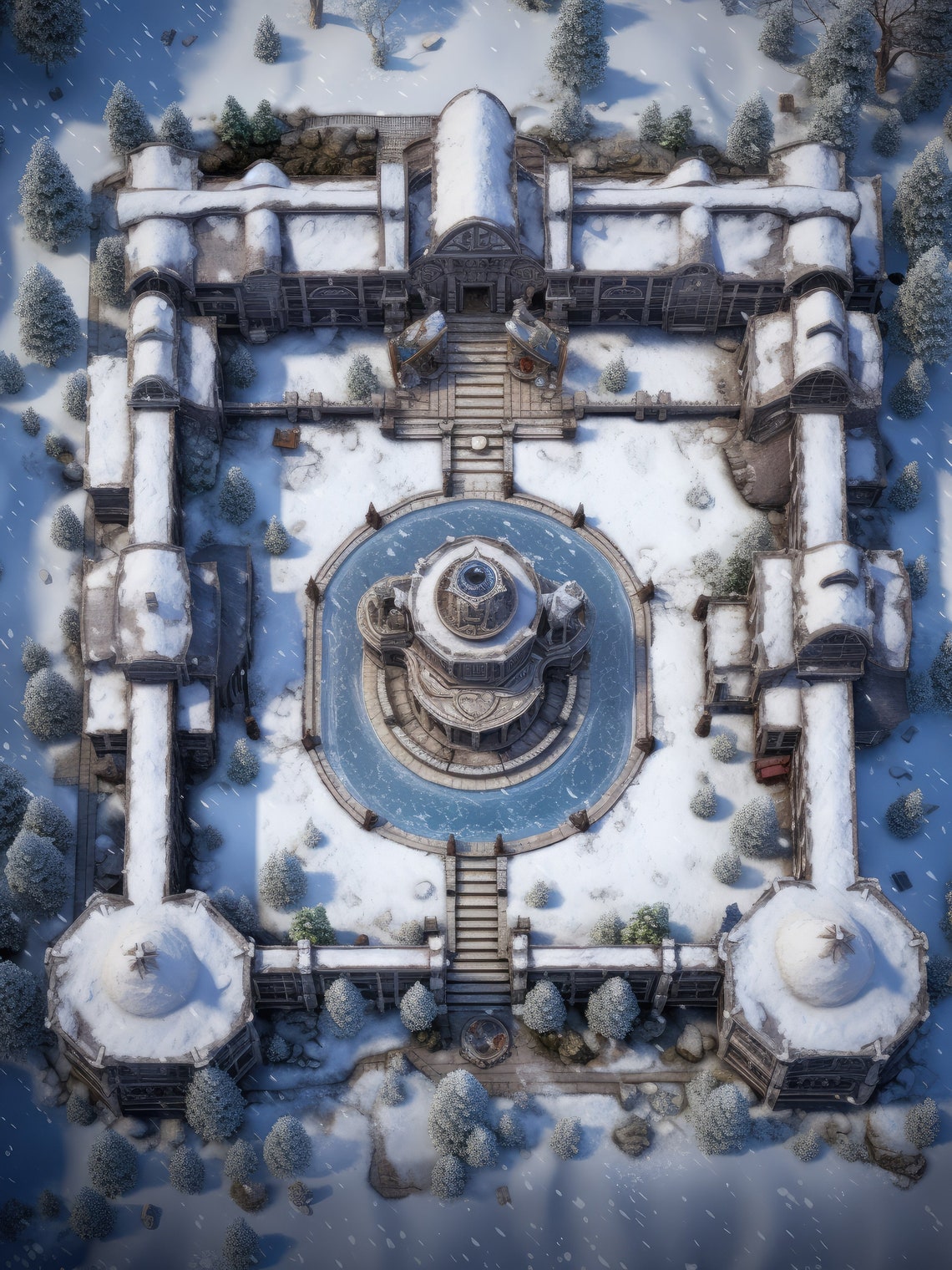 Winter Battlemaps, Dnd Maps, Iceberg, Tundra, D&D, Pathfinder, Gridded ...