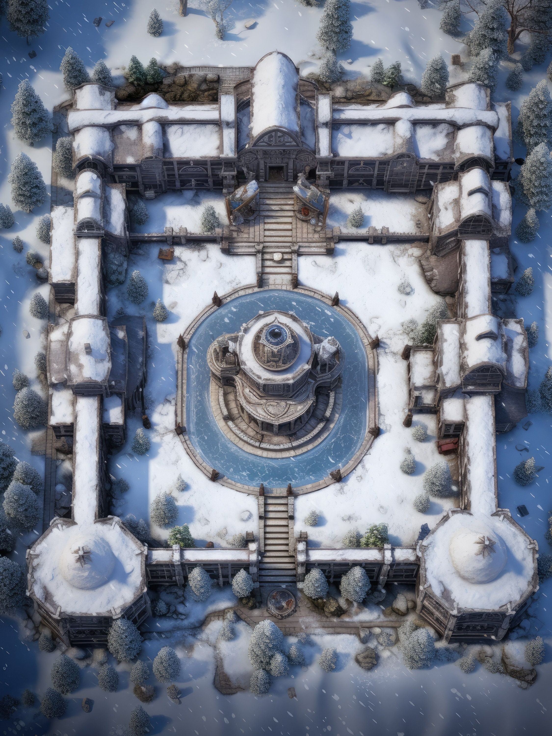 Winter Battlemaps, Dnd Maps, Iceberg, Tundra, D&D, Pathfinder, Gridded ...