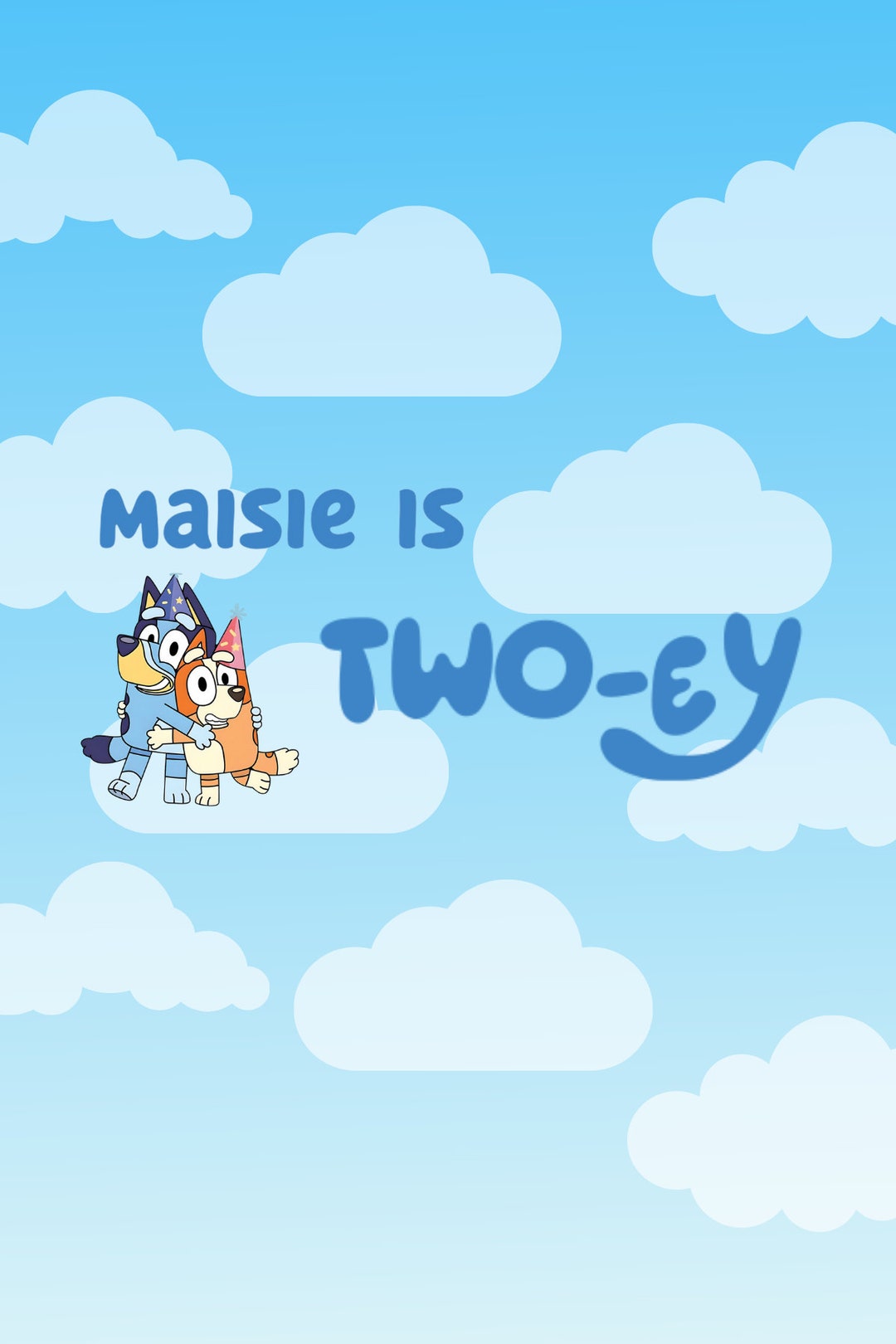 Bluey TWO-EY Chocolate Wrappers - Etsy