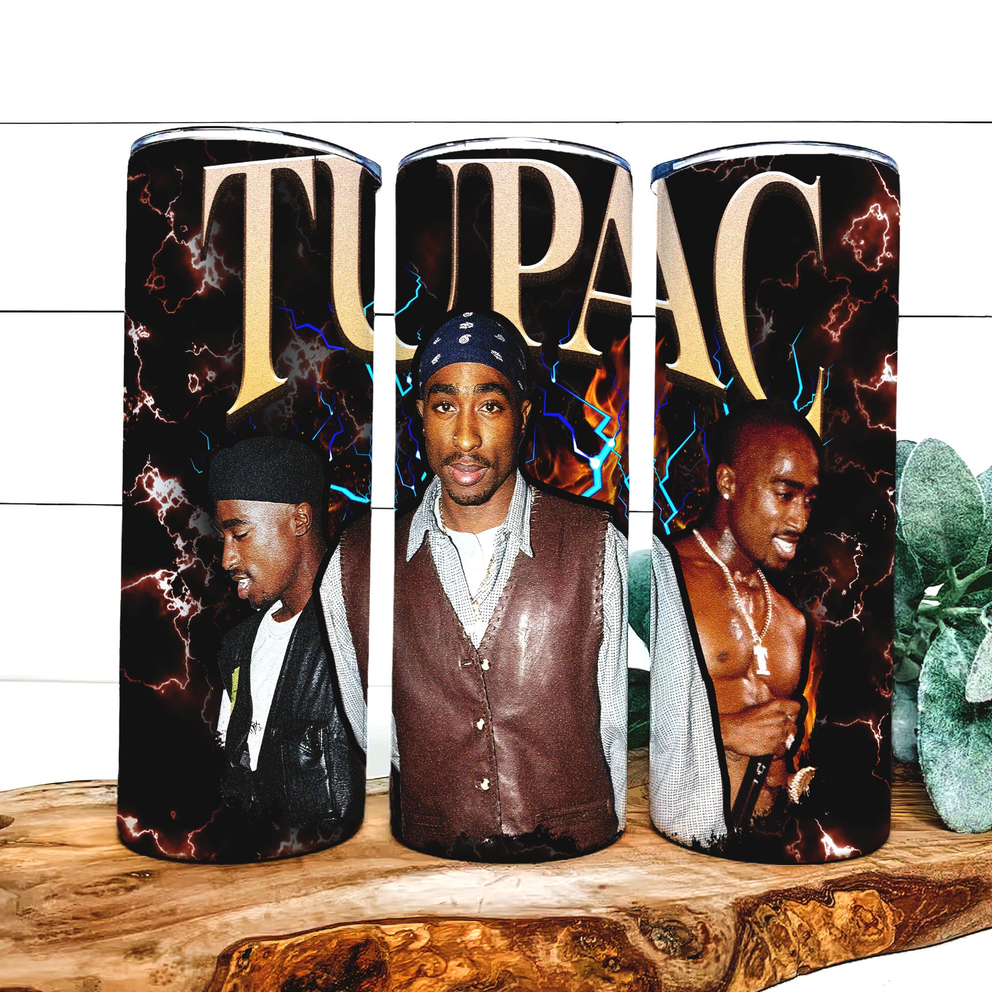 Tupac Famous Rapper 20 Oz Skinny Tumbler Wrap Png Sublimation ...