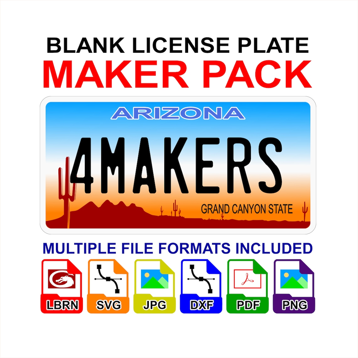 Arizona License Plate SVG – Layered Cut File, Grand Canyon State ...