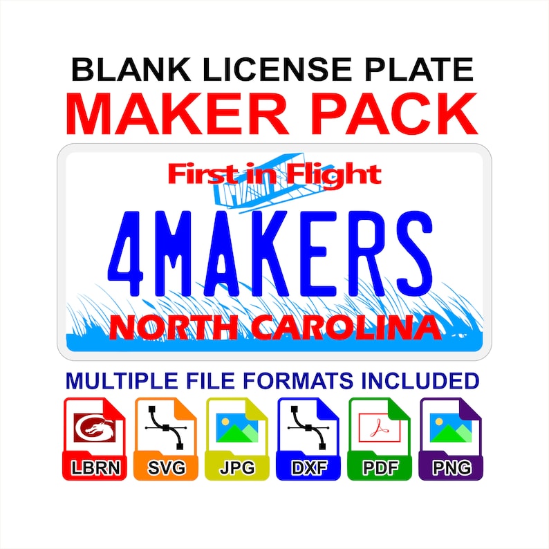 North Carolina License Plate SVG - Layered Cut File for Cricut ...