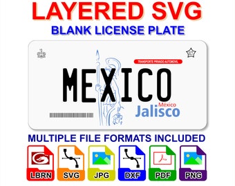 Ciudad De Mexico License Plate Digital File Layered SVG - Lightburn ...