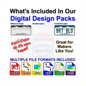 Colorado License Plate SVG - Layered Cut File for Cricut Glowforge ...