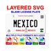 Sinaloa Mexico License Plate Digital File Layered SVG - Lightburn ...