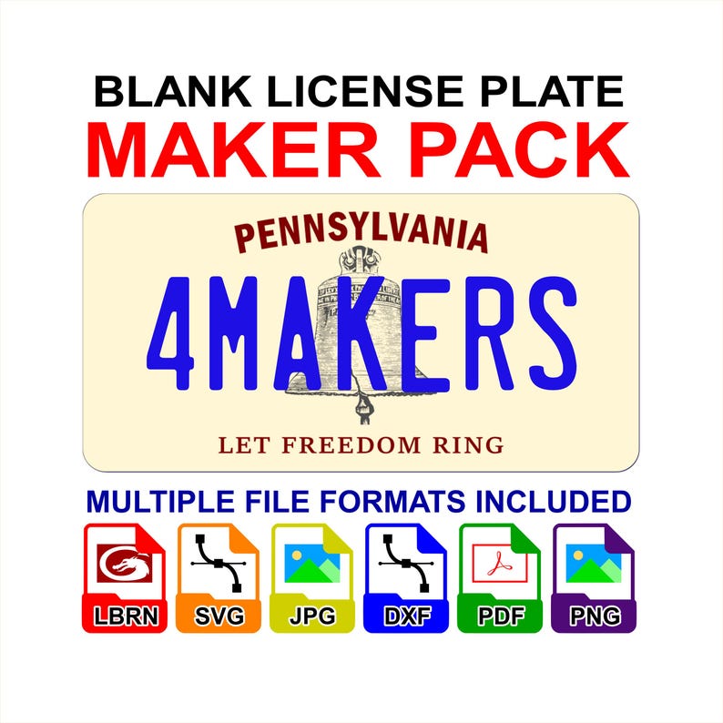 Pennsylvania License Plate SVG: Laser Cut File for Cricut, Glowforge ...