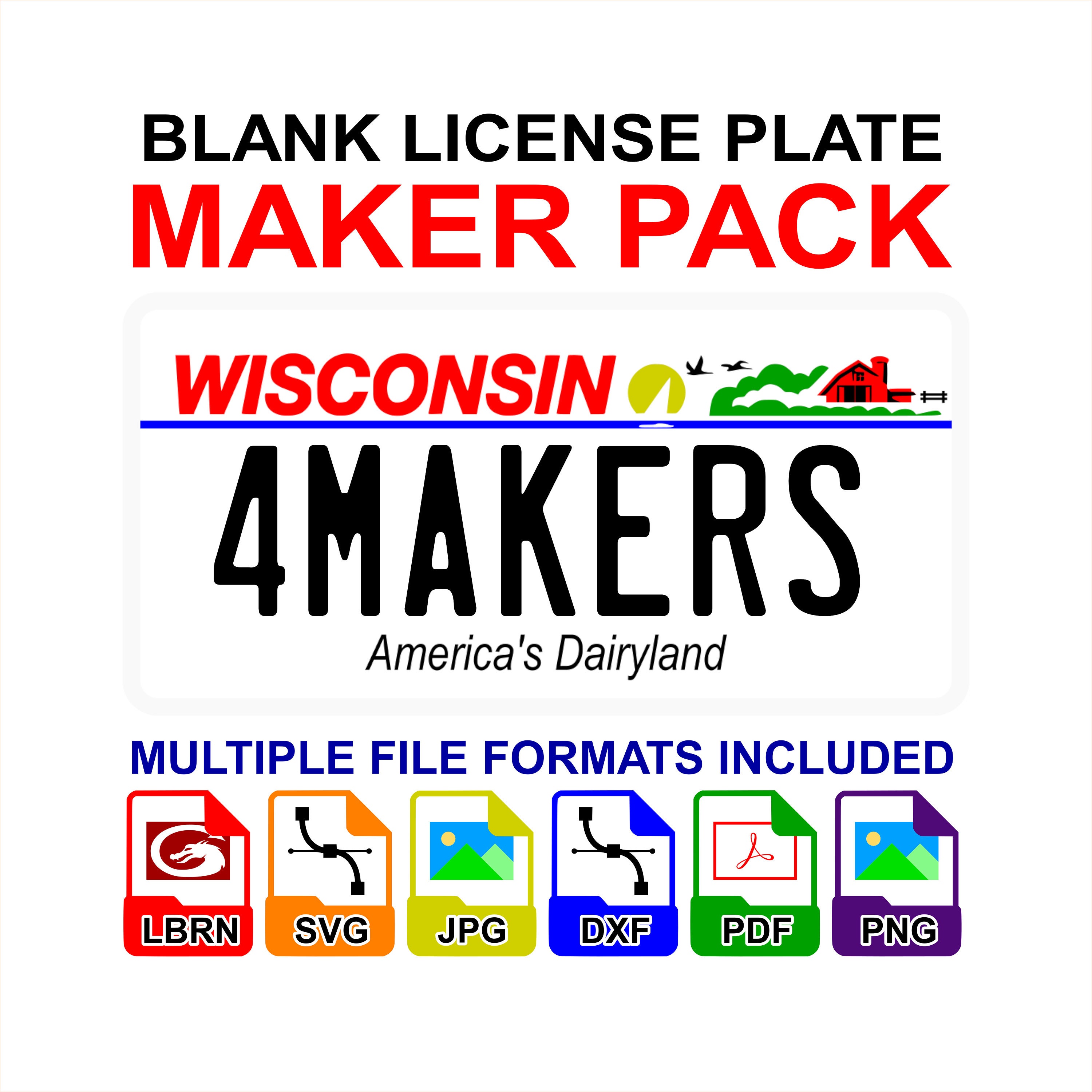 Wisconsin License Plate SVG: Laser Cut File (digital Download) - Etsy