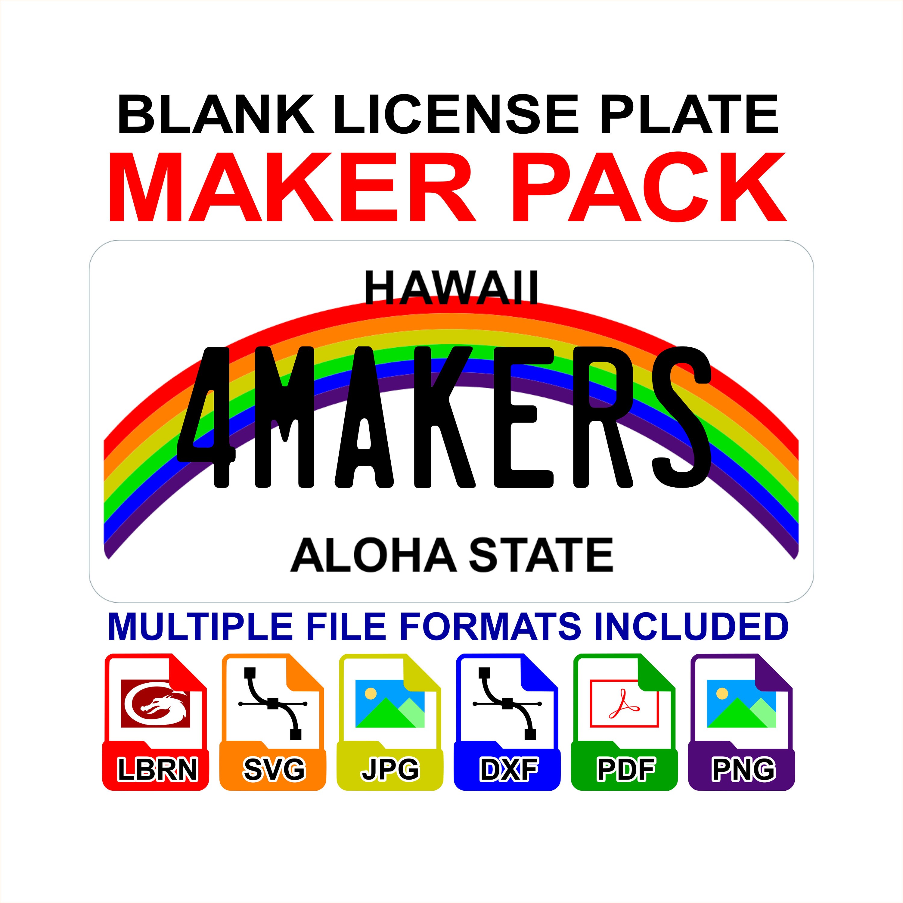 Hawaii License Plate SVG - Layered Cut File for Cricut Glowforge Laser ...