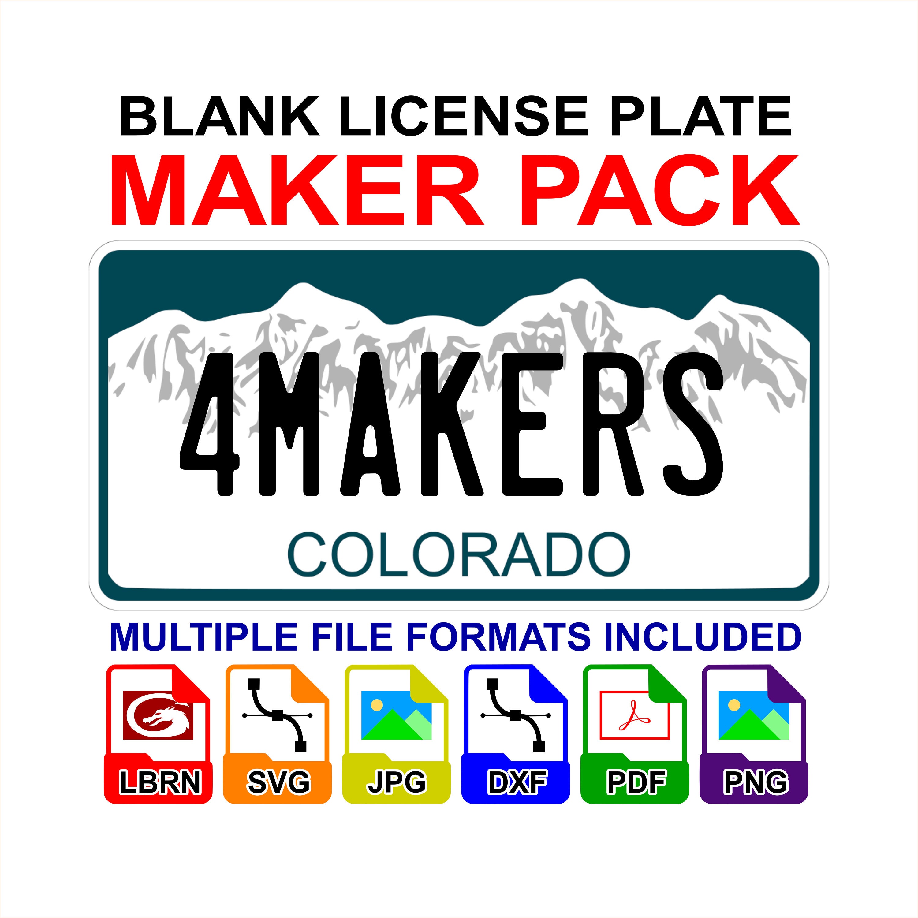 Colorado CO State License Plate Layered SVG Digital File - Lightburn ...